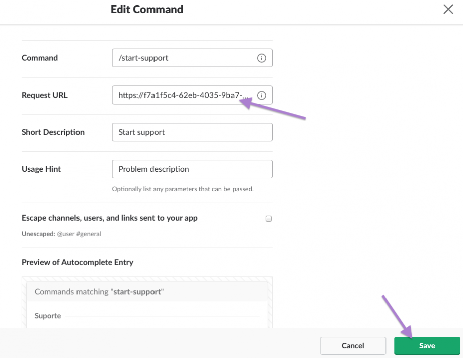 How to create a Slash Command to start processes