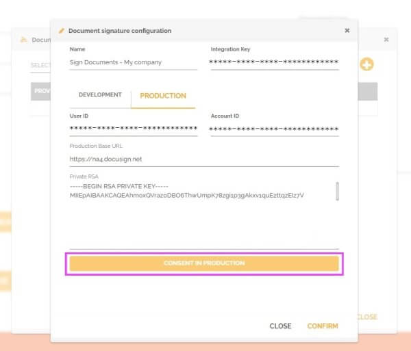 Configure Docusign Integration