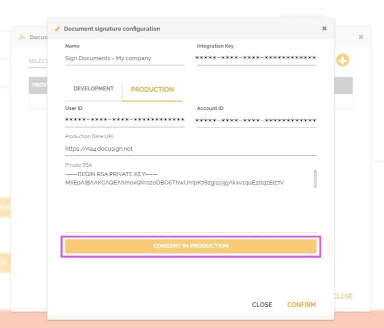 Configure DocuSign integration