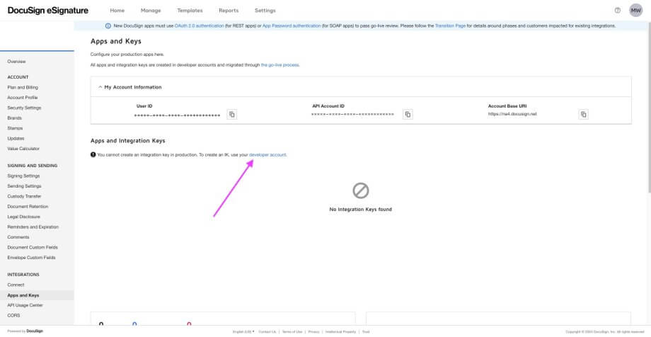 Configure DocuSign integration