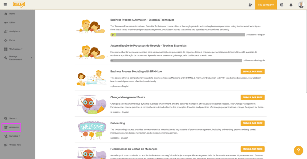 Accessing HEFLO Academy via the HEFLO App